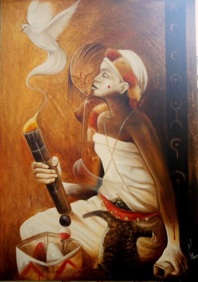 A la découverte de Nicolas Moussounda, artiste peintre Gabonais ...